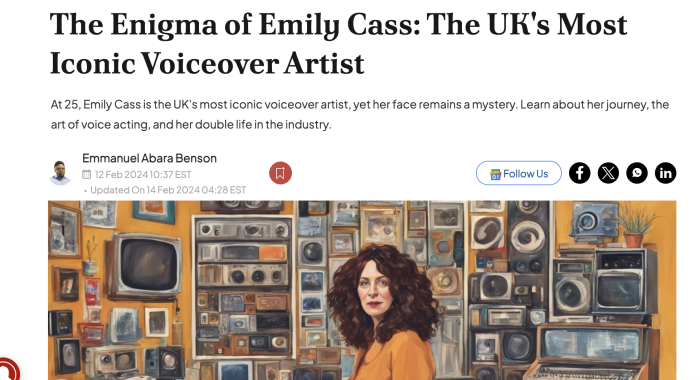 Emily Cass | Voicing all sorts